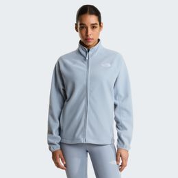 Fleecejacke The North Face "W OXARA FULL ZIP FLEECE", Damen, Gr. L, frost grau, Obermaterial: 100% Polyester, Jacken Fleecejacke, sportlicher Stil, weiches und bequemes Material