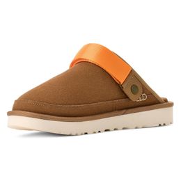 UGG Australia Clog UGG "Goldencoast Clog II", Jungen, Gr. 13 (46), chestnut, orange, Textil, Veloursleder, Schuhe Clog, Hausschuh, Slides, Mule mit gepolstertem Fu&szlig;bett
