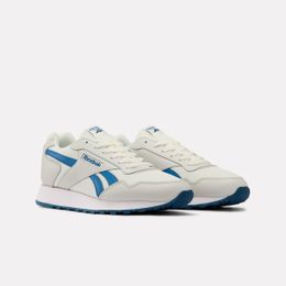 Trainingsschuh Reebok CLASSIC "REEBOK GLIDE", Damen, Gr. 44,5, chalk, athleticblau, simplebraun, Leder, Synthetik, Textil, Schuhe Trainingsschuh