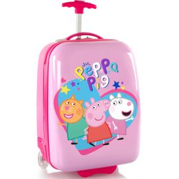 Kinderkoffer Heys "Peppa Pig rosa, 46 cm", M&auml;dchen, Gr. B/H/T: 32cm x 46cm x 23cm 26 l, pink, Polycarbonat-Verbundwerkstoff, mehrfarbig, festlich, Koffer Kinderkoffer, Heys Kindertrolley Handgep&auml;ck-Koffer