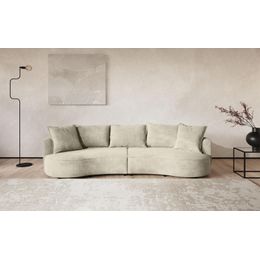 Loungesofa COTTA "Sana, Breite 296 cm", natural, B:296cm T:114cm, 95% POLYESTER (PES) 5% POLYAMID(PA), Sofas, Loungesofa, Loungesofa mit Wellenunterfederung
