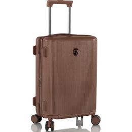 Hartschalen-Trolley Heys "Earthtone, verschiedene Gr&ouml;&szlig;en und Farben", Damen, Gr. B/H/T: 35cm x 53cm x 22cm 43 l, braun (umber), Polycarbonat, Koffer Hartschalen-Trolley, Heys Reisegep&auml;ck TSA Schloss Volumenerweiterung