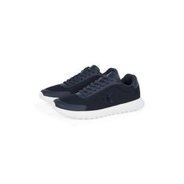 Sneaker Calvin Klein Jeans "3 EVA RUNNER MESH", Herren, Gr. 44, blau (dunkelblau), Lederimitat, Textil, Schuhe Sneaker, Freizeitschuh, Halbschuh, Schn&uuml;rschuh mit Kontrastbesatz