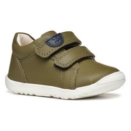 Lauflernschuh Geox "B MACCHIA BOY", Jungen, Gr. 22, gr&uuml;n, Nappaleder, Schuhe Lauflernschuh, Babyschuh, Klettschuh, Sneaker f&uuml;r Laufanf&auml;nger