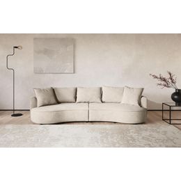 Loungesofa COTTA "Sana, Breite 296 cm", beige, B:296cm T:114cm, 94% POLYESTER (PES) 6% POLYAMID(PA), Sofas, Loungesofa, Loungesofa mit Wellenunterfederung