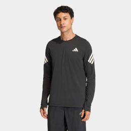 Laufshirt adidas Performance "ADI365 ICONIC/// RUNNING LONGSLEEVE", Herren, Gr. XXL, schwarz, Obermaterial: 100% Polyester, Rundhals, Shirts Laufshirt
