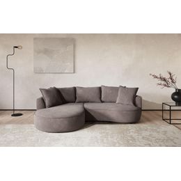 Ecksofa COTTA "Sana L-Form, Breite 260 cm", grau, B:260cm T:160cm, 94% POLYESTER (PES) 6% POLYAMID(PA), Sofas, Ecksofa, Loungesofa mit Wellenunterfederung