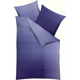 Bettw&auml;sche Kaeppel "MASTER 100% Baumwolle", lila (violett), B/L: 240cm x 220cm, 1 Stk., 2 Stk., Mako-Satin, B/L: 80cm x 80cm & 80cm x 80cm, 3 Stk., Mako-Satin, Obermaterial: 100% Baumwolle, Bettw&auml;sche, Bettw&auml;sche, mit Karomuster, Markenrei&szlig;verschluss