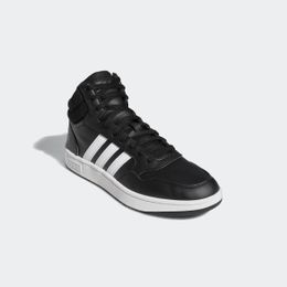 Sneaker adidas Sportswear "HOOPS 3.0 MID", Herren, Gr. 42,5, schwarz-wei&szlig; (core schwarz, cloud wei&szlig;, grau six), Synthetik, Textil, Schuhe Sneaker
