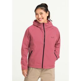 Funktionsjacke Jack Wolfskin "MAHANI JKT W", Damen, Gr. XL (46), evening rose, Web, Obermaterial: 100% Polyester. Futter: 100% Polyester, unifarben, Basic h&uuml;ftbedeckend, Raglan&auml;rmel elastischer Bund, Jacken Funktionsjacke, W&auml;rmend, winddicht, &Uuml;bergangsjacke