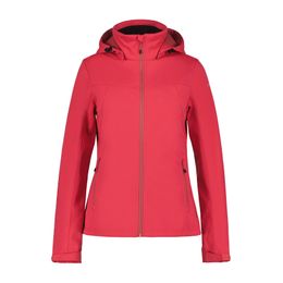 Softshelljacke Icepeak "D SOFTSHELLJACKE BOISE", Damen, Gr. 36, raspberry 2, Softshell, Obermaterial: 100% Polyester, sehr schmal, eingesetzt B&uuml;ndchen, Jacken Softshelljacke, Wasserdicht & Winddicht