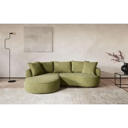 Ecksofa COTTA "Sana L-Form, Breite 260 cm", grass, B:260cm T:160cm, 94% POLYESTER (PES) 6% POLYAMID(PA), Sofas, Ecksofa, Loungesofa mit Wellenunterfederung