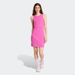 Shirtkleid adidas Sportswear "FUTURE ICONS SMALL LOGO", Damen, Gr. L, N-Gr, pink (semi lucid fuchsia), Obermaterial: 90% Baumwolle, 10% Elasthan, Kleider Shirtkleid