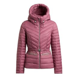 Outdoorjacke Khujo "Outdoorjacke Lorella", Damen, Gr. S, rot (fuchsia), Obermaterial: 100% Nylon NY. Obermaterial: Futter: 100% Nylon NY. 100% Polyester PES., figurbetont, hoch geschlossener Ausschnitt, &Auml;rmel ohne &Auml;rmelschlitz abgesteppte Kante, Jacken Outdoorjacke, &Uuml;bergangsjacke mit Kapuze und Tailleng&uuml;rtel