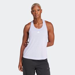 Tanktop adidas Performance "TRAIN ESSENTIALS MINIMAL BRANDING RACERBACK", Damen, Gr. XXL, lila (violet tone, wei&szlig;), Obermaterial: 70% Polyester, 30% Viskose, Rundhals, Tops Tanktop