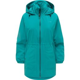 Kurzmantel Ragwear "Kurzmantel Brona", Damen, Gr. XXL, blau (teal gr&uuml;n), Obermaterial: 100% Polyester PES., M&auml;ntel Kurzmantel