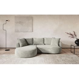 Ecksofa COTTA "Sana L-Form, Breite 260 cm", stone, B:260cm T:160cm, 95% POLYESTER (PES) 5% POLYAMID(PA), Sofas, Ecksofa, Loungesofa mit Wellenunterfederung