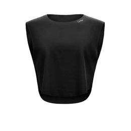 Crop-Top WINSHAPE "AET115LS", Damen, Gr. XL, schwarz, 85% Polyester, 15% Elasthan, R&uuml;ckenausschnitt, Tops Crop-Top, Functional Soft and Light