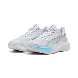 Laufschuh Puma "POUNCE LITE", Damen, Gr. 37,5, silber mist, vibrant blau, apple spritz, Textil, Schuhe Laufschuh, mit PROTREAD Gummilaufsohle, mit SOFTFOAM+ D&auml;mpfungstechnologie