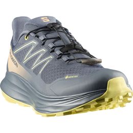 Trailrunningschuh Salomon "ALPHARIDE 2 GORE-TEX", Damen, Gr. 39, schwarz slate, stormy weather, sunny lime, Synthetik, Textil, Schuhe Trailrunningschuh, wasserdicht