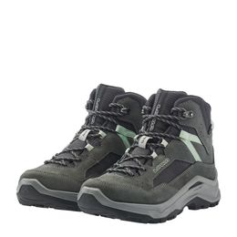 Wanderschuh Lowa "VENTIERRA GTX QC WS", Damen, Gr. 42,5, grau, rauchgr&uuml;n, Leder, Textil, Schuhe Wanderschuh, wasserdicht dank Gore-Tex Membrane