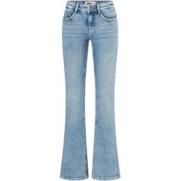 Bootcut-Jeans MAC "DETROIT flared", Damen, Gr. 34, L&auml;nge 32, 90`s cool wash, Denim/Jeans, Obermaterial: 99% Baumwolle, 1% Elasthan, bootcut fit lang, Jeans Bootcut-Jeans, Aufwendig gearbeitete Details an den Vordertaschen