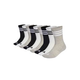 Kurzsocken adidas originals "Socken 3-Stripes Cushioned Sportswear Crew Socks 9P 9er Pack", Damen, Gr. 43-45, bunt (schwarz, wei&szlig;, grau), Obermaterial: 59% Baumwolle CO. 37% Polyester PES. 3% Elasthan EL. 1% Polyamid PA., Socken Kurzsocken
