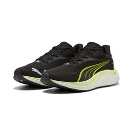 Laufschuh Puma "ELECTRIFY NITRO 4", Herren, Gr. 44, Puma schwarz, apple spritz, lux lime, Synthetik, Schuhe Laufschuh, mit atmungsaktivem Mesh-Obermaterial, mit herausnehmbarer Innensohle