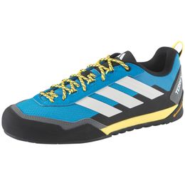 Wanderschuh adidas terrex "SKYCHASER SOLO ZUSTIEGS", Herren, Gr. 45, rayblu, greone, cschwarz, Gummi, Synthetik, Textil, Schuhe Wanderschuh