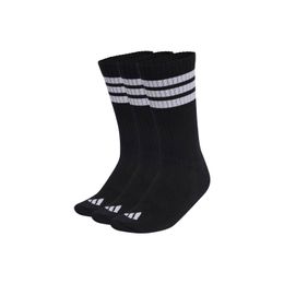 Kurzsocken adidas originals "Socken 3-Stripes Cushioned Sportswear Crew Socks 3er Pack", Damen, Gr. 43-45, schwarz, Obermaterial: 59% Baumwolle CO. 37% Polyester PES. 3% Elasthan EL. 1% Polyamid PA., Socken Kurzsocken