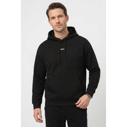 Kapuzensweatshirt BOSS Green "Sly Zone", Herren, Gr. L, schwarz002, Sweatware, Obermaterial: 62% Baumwolle, 33% Polyester, 5% Elasthan, unifarben, regular fit normal, Rundhals, B&uuml;ndchen, Sweatshirts Kapuzensweatshirt, Kapuze mit Kordelzug, Regular Fit, K&auml;ngurutasche