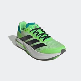 Laufschuh adidas Performance "DURAMO SPEED 2", Herren, Gr. 46, schwarz (lime burst, core schwarz, pure teal), Synthetik, Textil, Schuhe Laufschuh, sehr leicht
