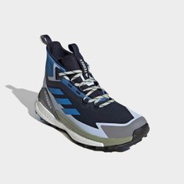 Wanderschuh adidas terrex "TERREX FREE HIKER 2.0 GORE-TEX", Herren, Gr. 48, legend ink, ray blau, crystal sky, Synthetik, Textil, Schuhe Wanderschuh, wasserdicht dank Gore-Tex Membrane