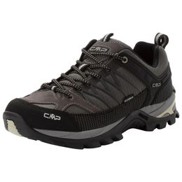 Wanderschuh CMP "RIGEL LOW TREKKING SHOES WP", Herren, Gr. 47, grau, Leder, Synthetik, Schuhe Wanderschuh, wasserdicht