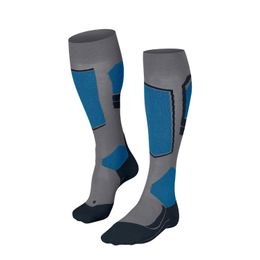 Skistr&uuml;mpfe Falke "SK4 Advanced", Herren, Gr. 46-48, middle grau melange, Materialmix, normal, Socken Skistr&uuml;mpfe, w&auml;rmend, hohe Feuchtigkeitsaufnahme, schnell trocknend