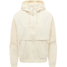 Outdoorjacke Ragwear "Outdoorjacke Anndra", Damen, Gr. XS, beige (ecru), Obermaterial: 100% Polyester PES. Obermaterial: Futter: 100% Polyester PES., l&auml;ssig geschnitten, hoch geschlossener Ausschnitt, &Auml;rmel ohne &Auml;rmelschlitz elastischer Bund, Jacken Outdoorjacke, &Uuml;bergangsjacke mit verstellbarer Kapuze