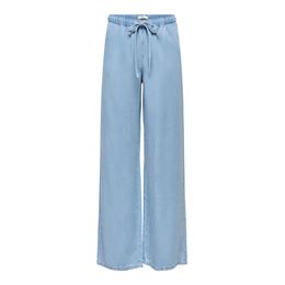Jacqueline de Yong Schlupfhose JDY "JDYMIRA MW WIDE STRING PANT PNT", Damen, Gr. S, L&auml;nge 32, light blau denim, Web, Obermaterial: 100% Lyocell, unifarben, lang, Hosen Schlupfhose