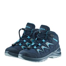 Wanderschuh Lowa "INNOX EVO GTX QC JR", Jungen, Gr. 31, blau (navy, t&uuml;rkis), Synthetik, Textil, Schuhe Wanderschuh, wasserdicht, winddicht,atmungsaktiv dank GORE-TEX Membrane