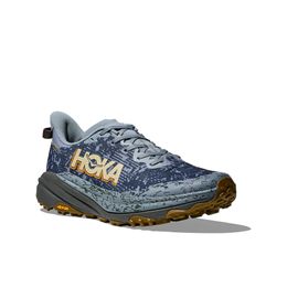 Trailrunningschuh Hoka One One "Speedgoat 6 Gore-Tex", Herren, Gr. 47, washed blau, asphalt grau, Synthetik, Textil, Schuhe Trailrunningschuh, wasserdichter Trailrunningschuh