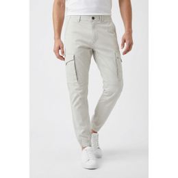 Jack & Jones Cargohose JACK & JONES "JPSTPAUL JJFLAKE CARGO NOOS", Herren, Gr. 33, L&auml;nge 32, glacier gray, Web, Obermaterial: 98% Baumwolle, 2% Elasthan, unifarben, regular fit lang, Hosen Cargohose, Baumwollmischung, regular fit