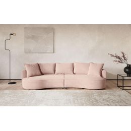 Loungesofa COTTA "Sana, Breite 296 cm", blossom, B:296cm T:114cm, 95% POLYESTER (PES) 5% POLYAMID(PA), Sofas, Loungesofa, Loungesofa mit Wellenunterfederung