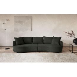 Loungesofa COTTA "Sana, Breite 296 cm", charcoal, B:296cm T:114cm, 95% POLYESTER (PES) 5% POLYAMID(PA), Sofas, Loungesofa, Loungesofa mit Wellenunterfederung