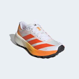 Trailrunningschuh adidas terrex "AGRAVIC 4 TRAIL RUNNING", Damen, Gr. 38,5, cloud wei&szlig;, impact orange, pure tangerine, Synthetik, Textil, Schuhe Trailrunningschuh