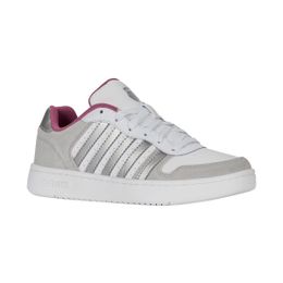 Sneaker K-Swiss "COURT PALISADES", Damen, Gr. 42, silber (gray violet, silber, wei&szlig;), Leder, Schuhe Sneaker
