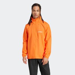Regenjacke adidas terrex "MULTI ESSENTIALS 2L", Herren, Gr. XL, orange (semi impact orange), Obermaterial: 100% Polyester, Jacken Regenjacke