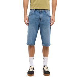 Shorts Mustang "Herren Style Denim Bermuda", Damen, Gr. 31, 300 mittelblau, Denim/Jeans, 99% Baumwolle, 1% Elasthan, unifarben, straight fit, Hosen Shorts