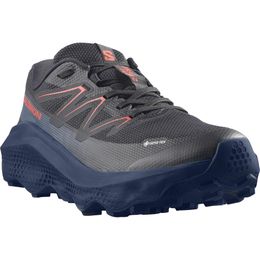Trailrunningschuh Salomon "ULTRA FLOW 2 GORE-TEX", Damen, Gr. 44,5, schwarz, spellbound, fiery rot, Synthetik, Textil, Schuhe Trailrunningschuh, wasserdicht