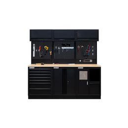 SONSTIGE Feistos Werkzeugschrank EOS 11 Blackline Schwarz 61x204x200cm