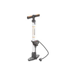 Prophete Hochleistungs Standpumpe, f&uuml;r alle Ventilarten, 7 bar, mit Manometer, inkl. Adapter-Set, inkl. Batterien, Aluminium