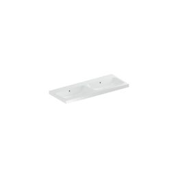 Geberit Doppelwaschtisch iCon 120x48cm, o. Hahnl., mit &Uuml;berlauf, wei&szlig; (501838003)